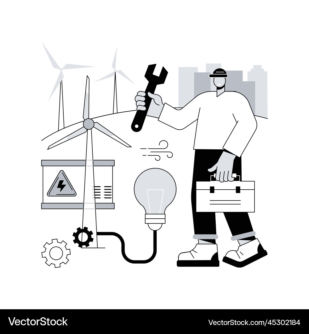 Wind power abstract concept Royalty Free Vector Image