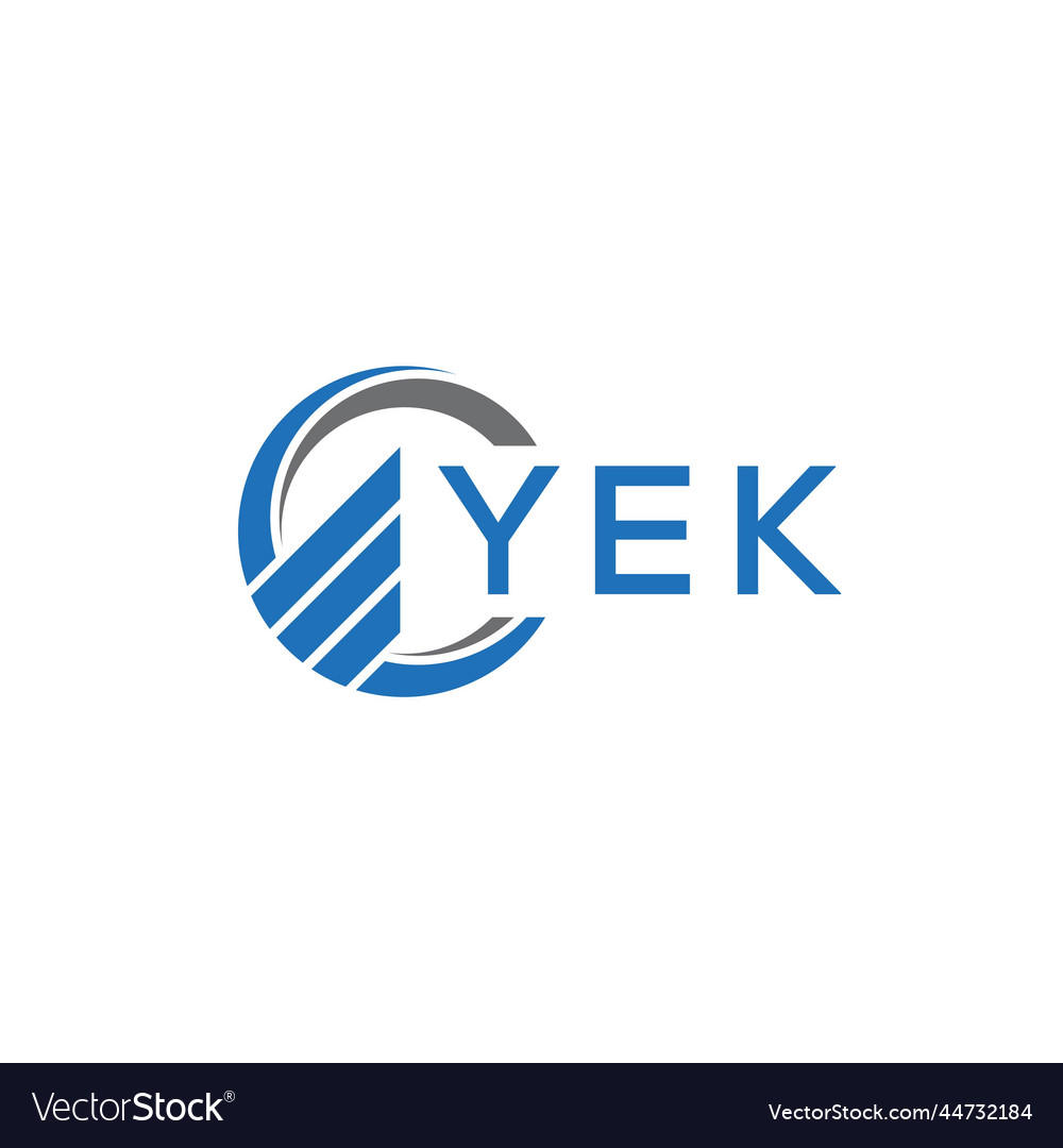 Yek flat accounting logo design on white Vector Image