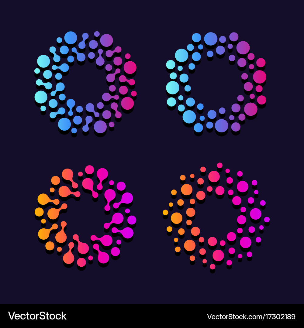 Abstract round explosion network data base Vector Image