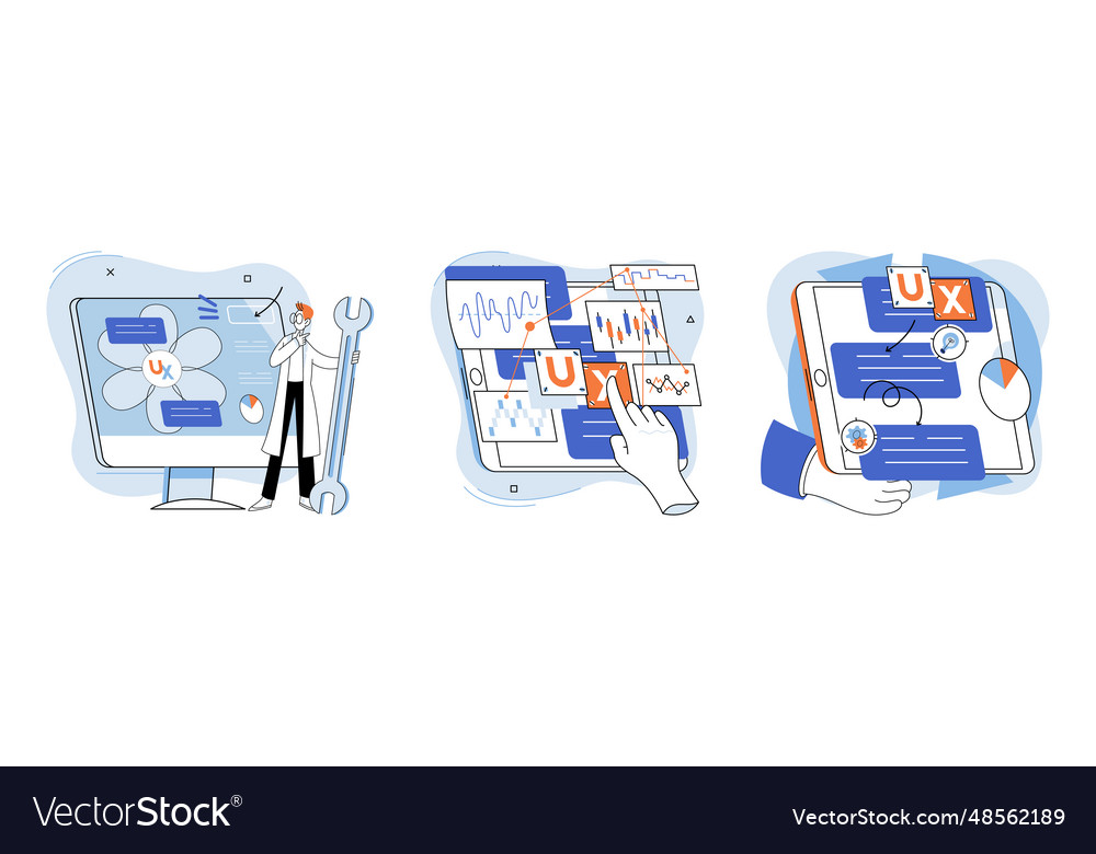 Application Testing Metaphor App Test Royalty Free Vector