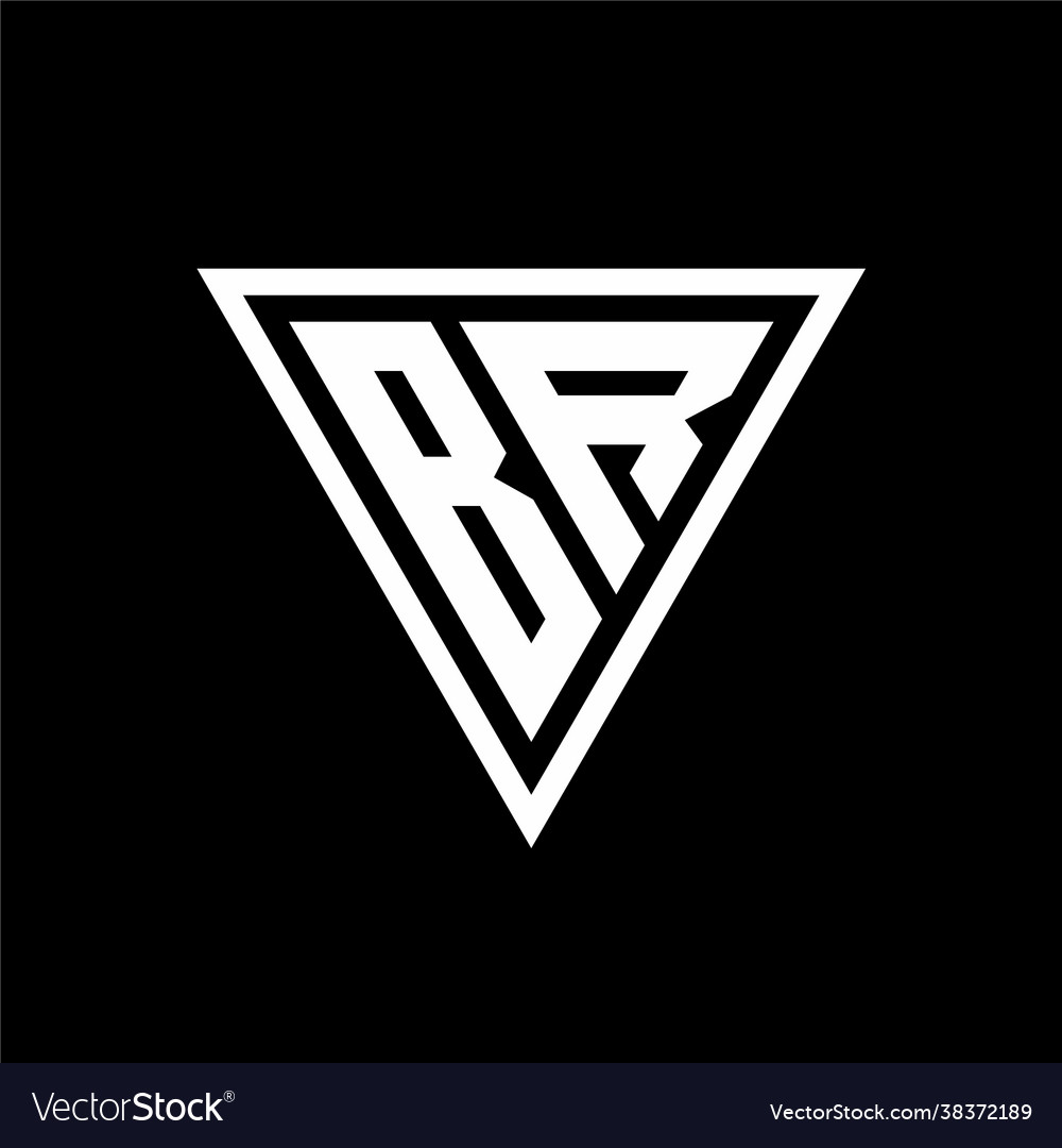 Br logo monogram with triangle shape designs Vector Image