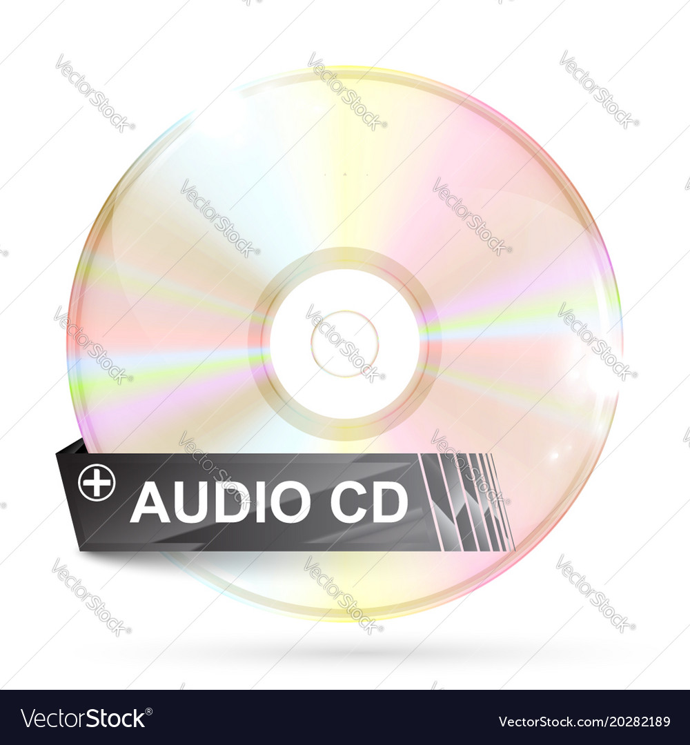 Cddvd on white background Royalty Free Vector Image