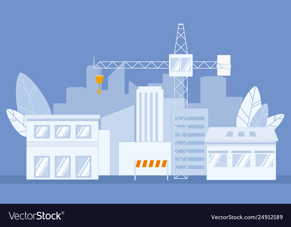 Construction industry flat Royalty Free Vector Image