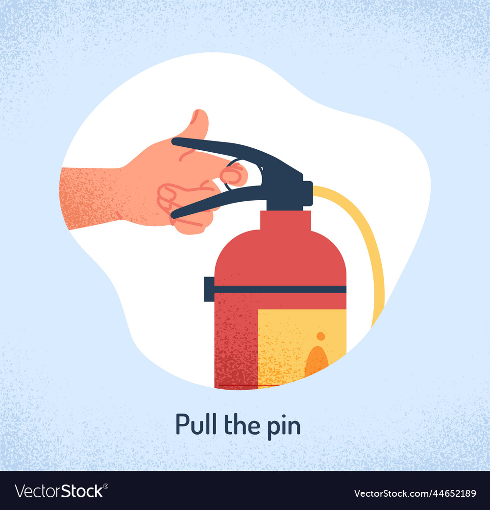 Fire extinguisher instruction Royalty Free Vector Image