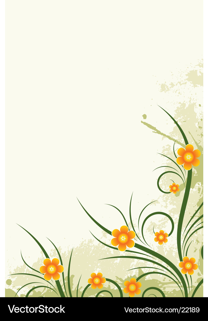 Floral design Royalty Free Vector Image - VectorStock