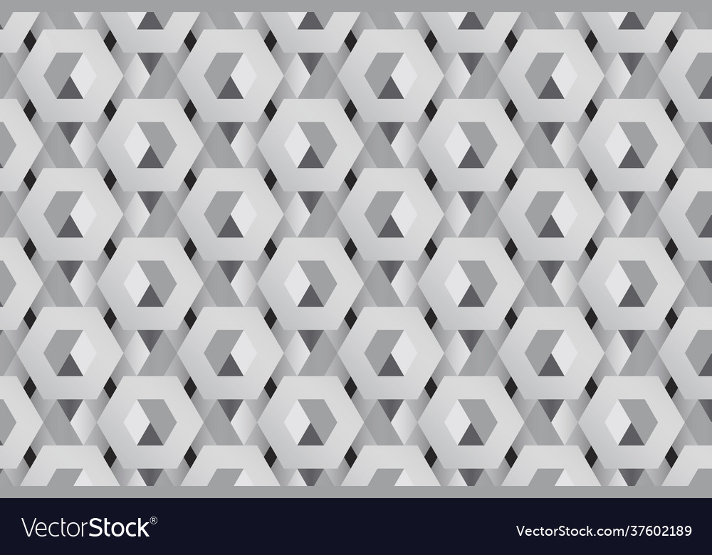 Gray 3d hexagonal pattern background Royalty Free Vector