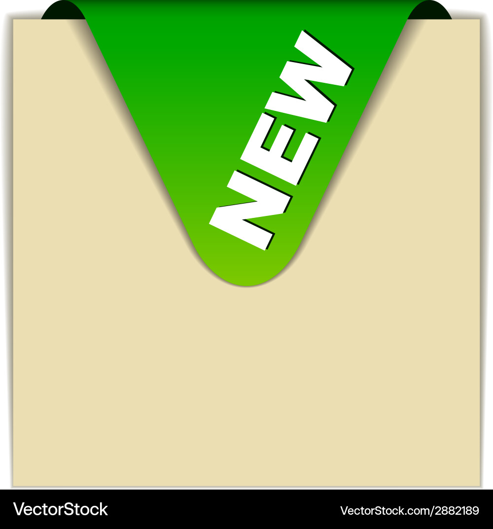 Green new sign Royalty Free Vector Image - VectorStock