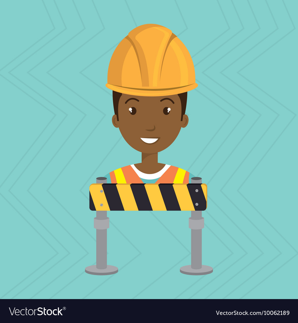 Man construction tool work Royalty Free Vector Image