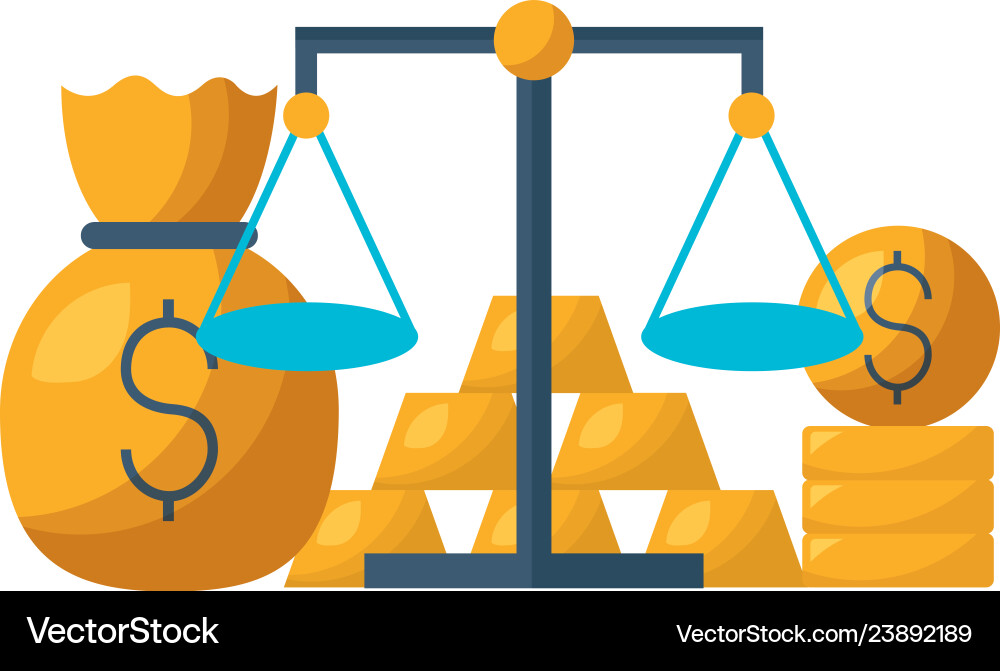 Money bag stock market Royalty Free Vector Image