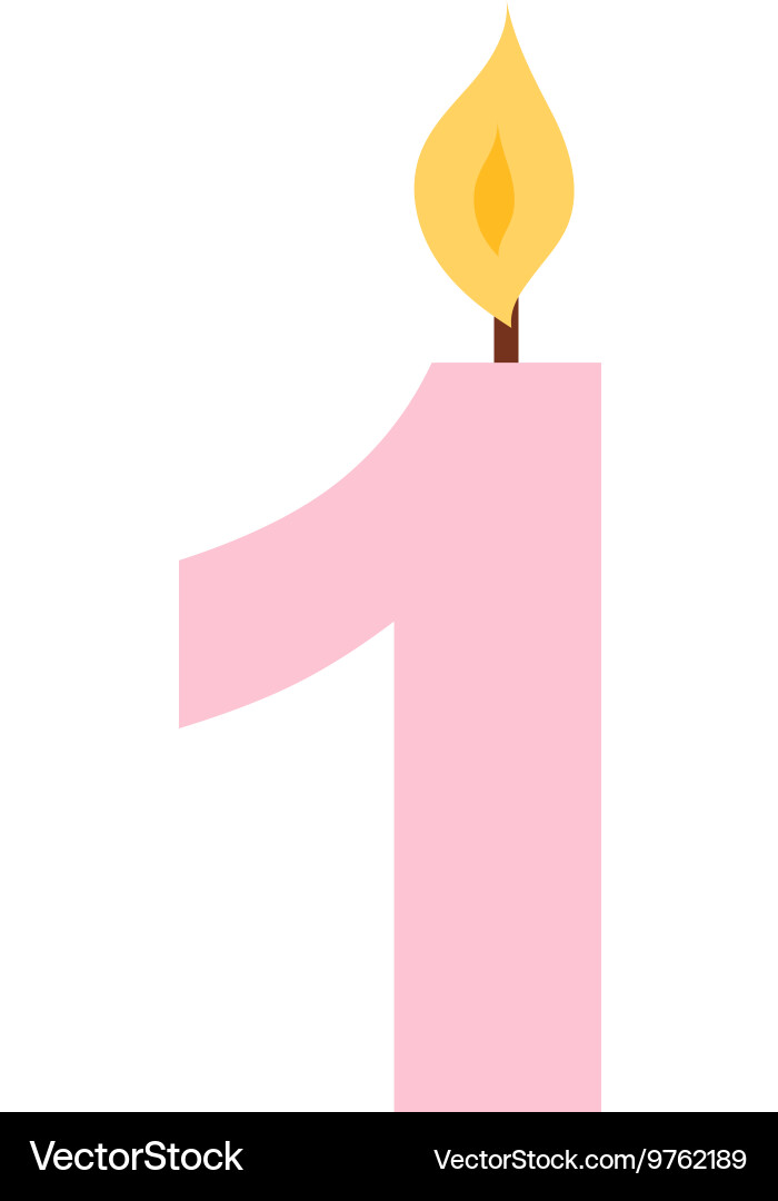 Number candle Royalty Free Vector Image - VectorStock