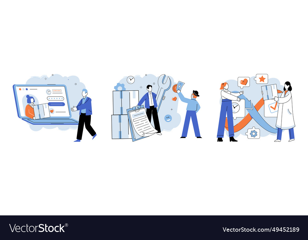 Process management procedures and methods Vector Image
