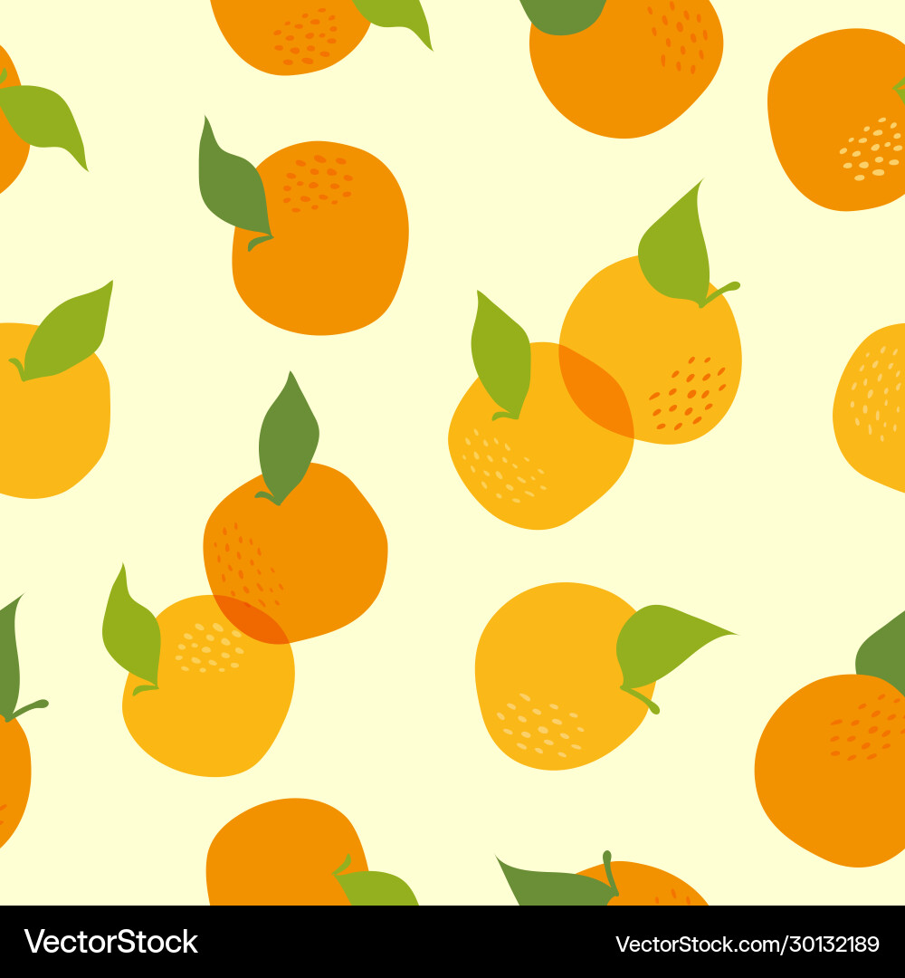 Seamless pattern with orange Royalty Free Vector Image