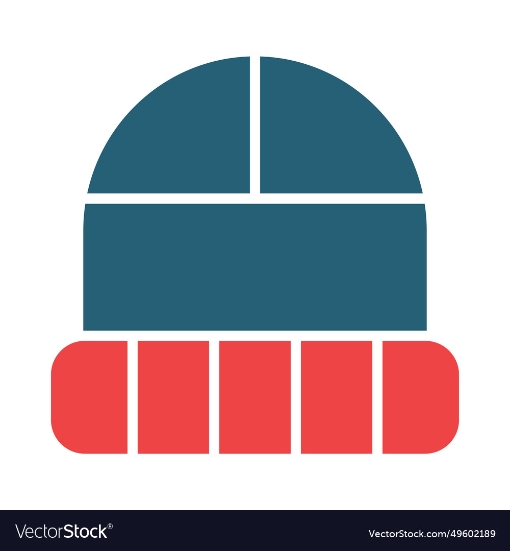 Toque hat glyph two color icons for personal Vector Image