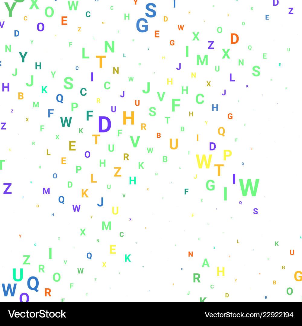Abstract texture with letters Royalty Free Vector Image