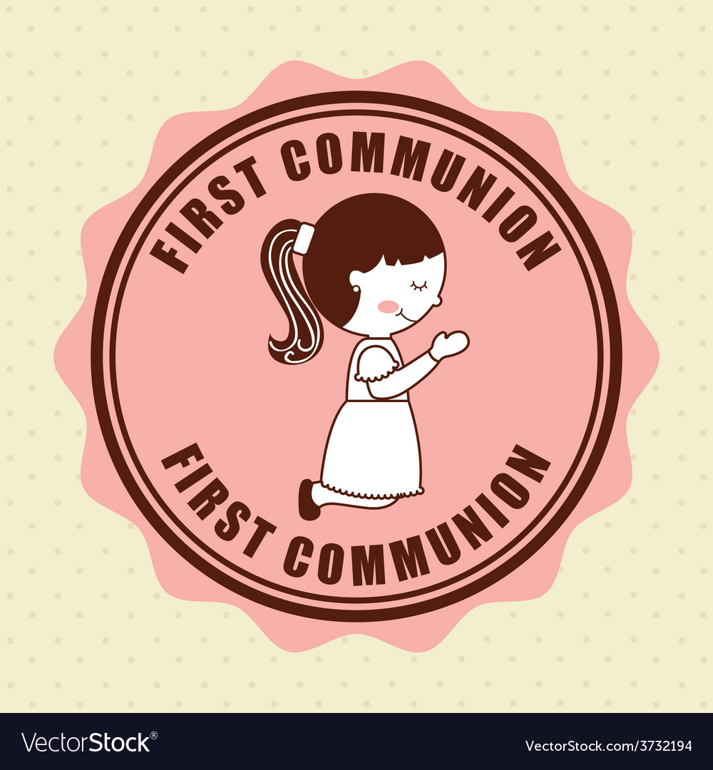 First communion Royalty Free Vector Image - VectorStock