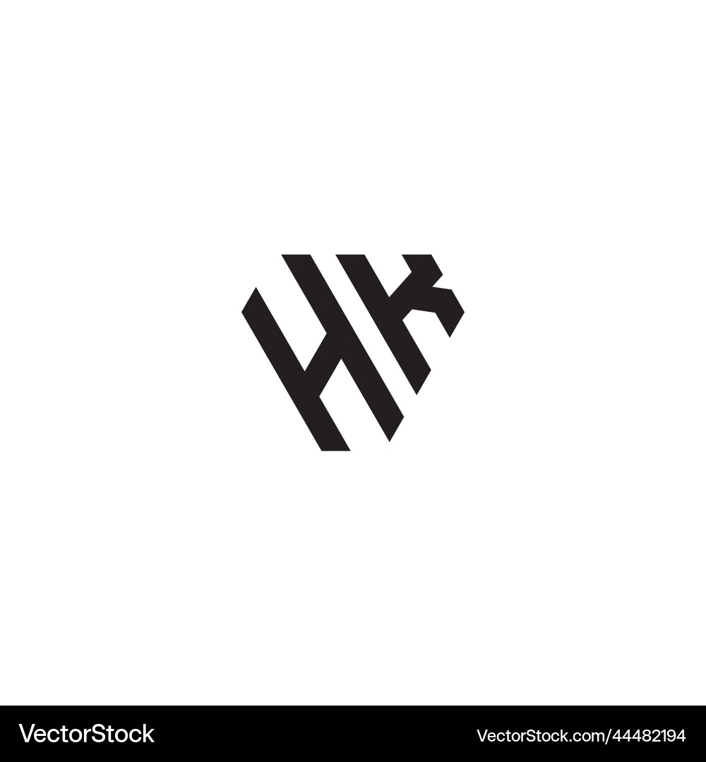 Hk gym concept logo initial with high Royalty Free Vector