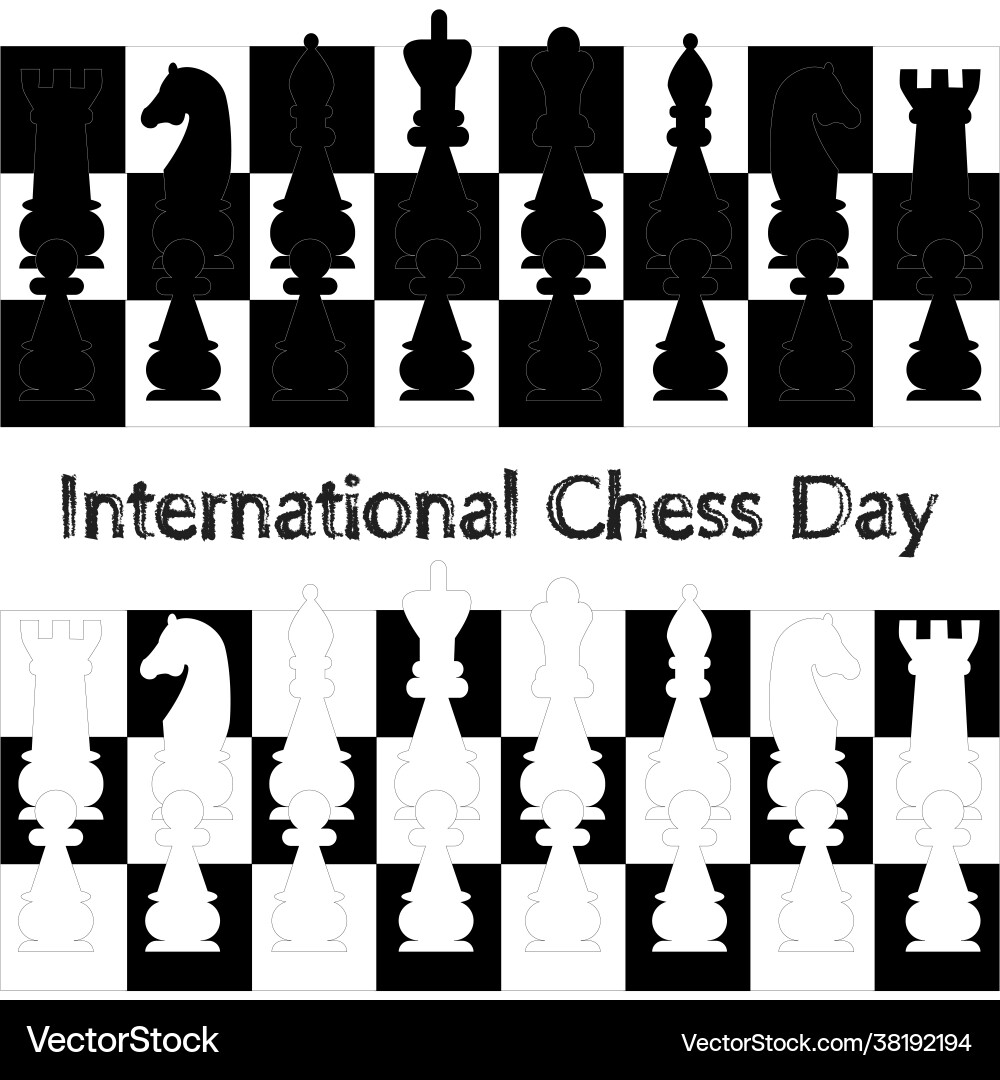 International chess day Royalty Free Vector Image