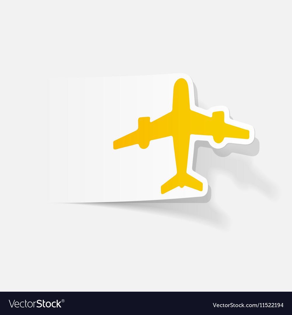 Realistic design element plane Royalty Free Vector Image