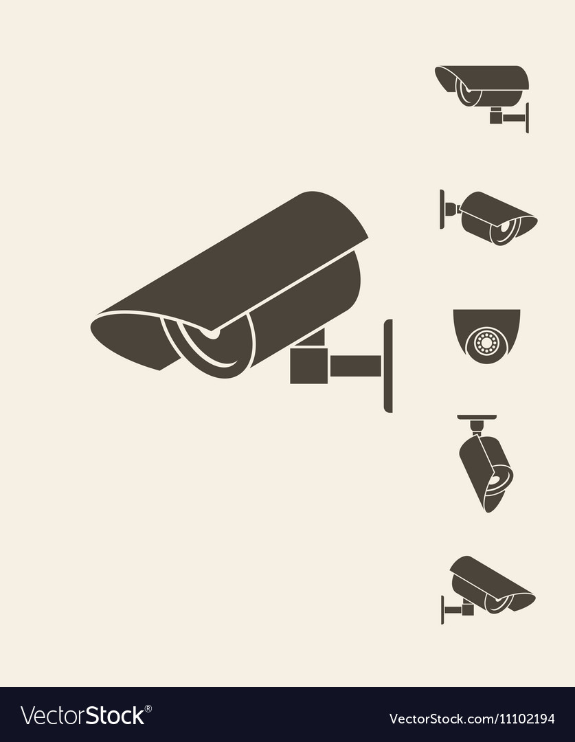 Security camera Royalty Free Vector Image - VectorStock