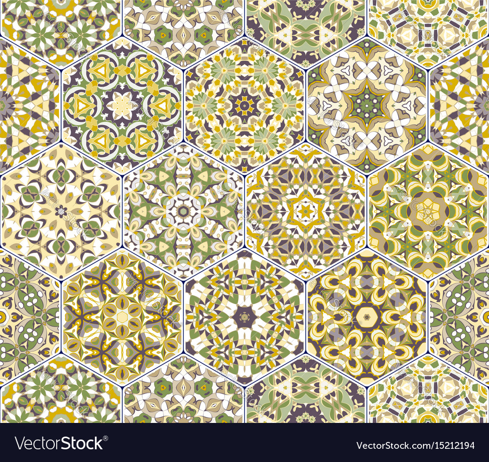 Set of hexagonal patterns Royalty Free Vector Image