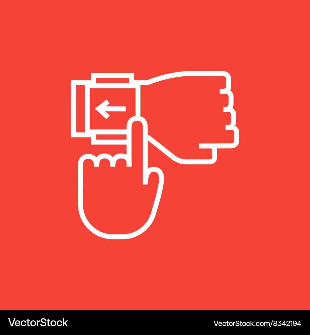 Smartwatch line icon Royalty Free Vector Image