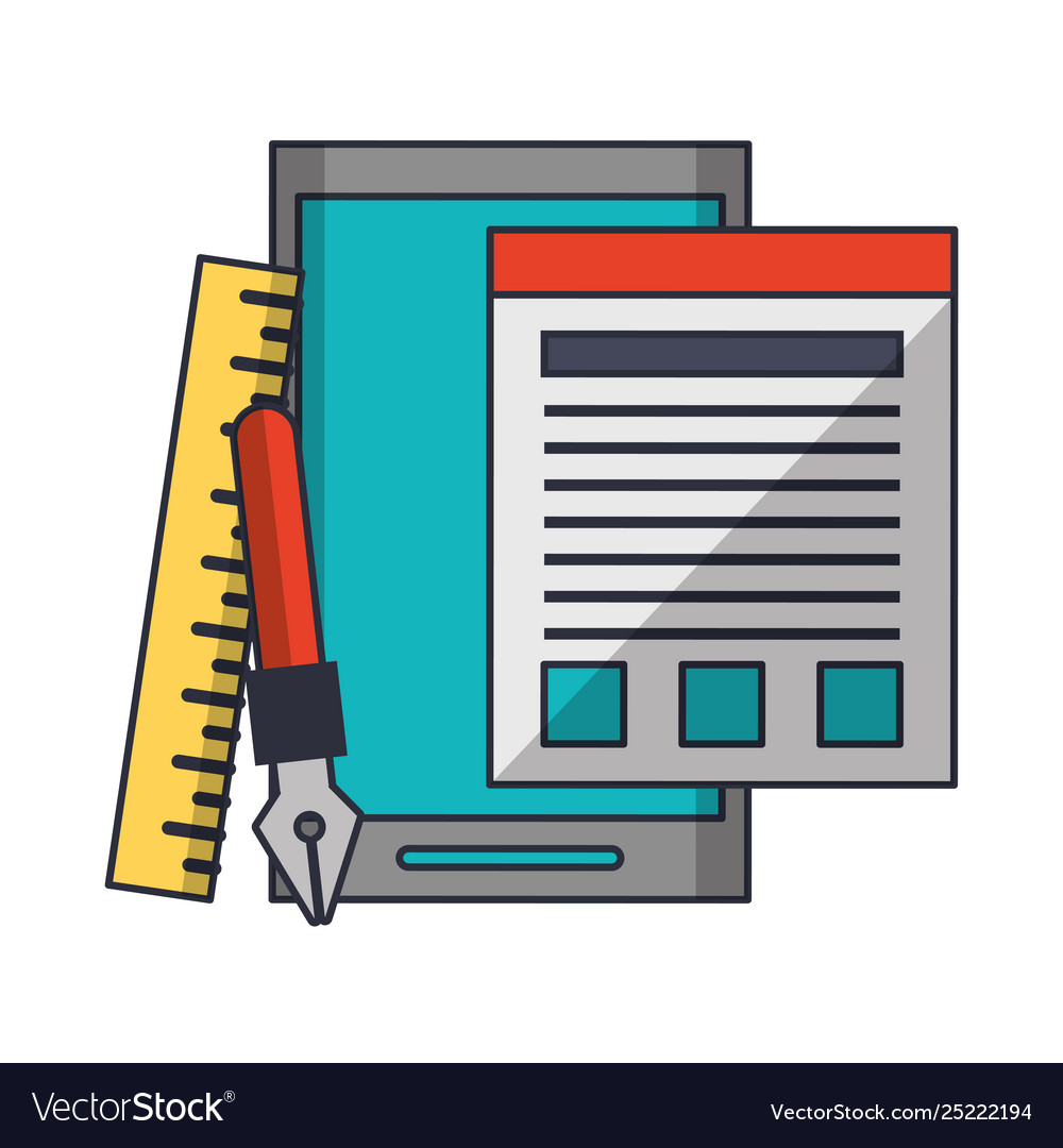 Technology software tools cartoon Royalty Free Vector Image