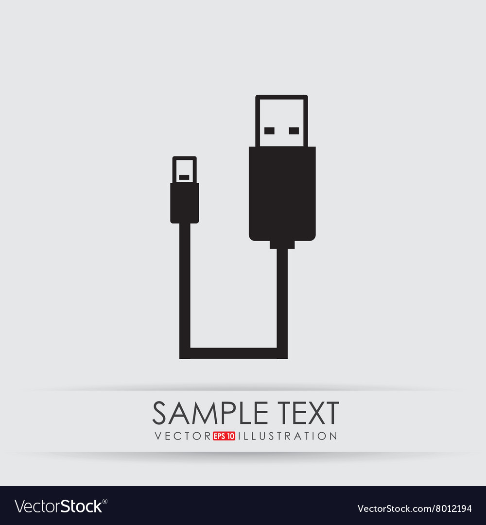 Usb plug design Royalty Free Vector Image - VectorStock