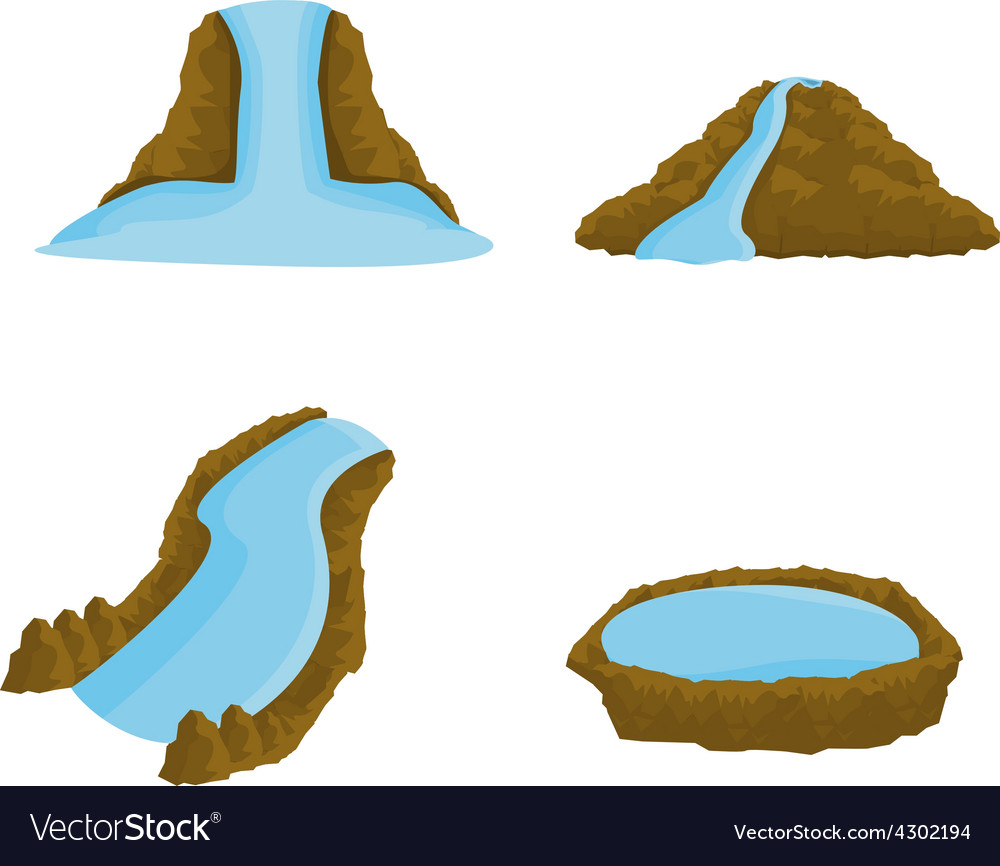 Waterfall Royalty Free Vector Image - VectorStock