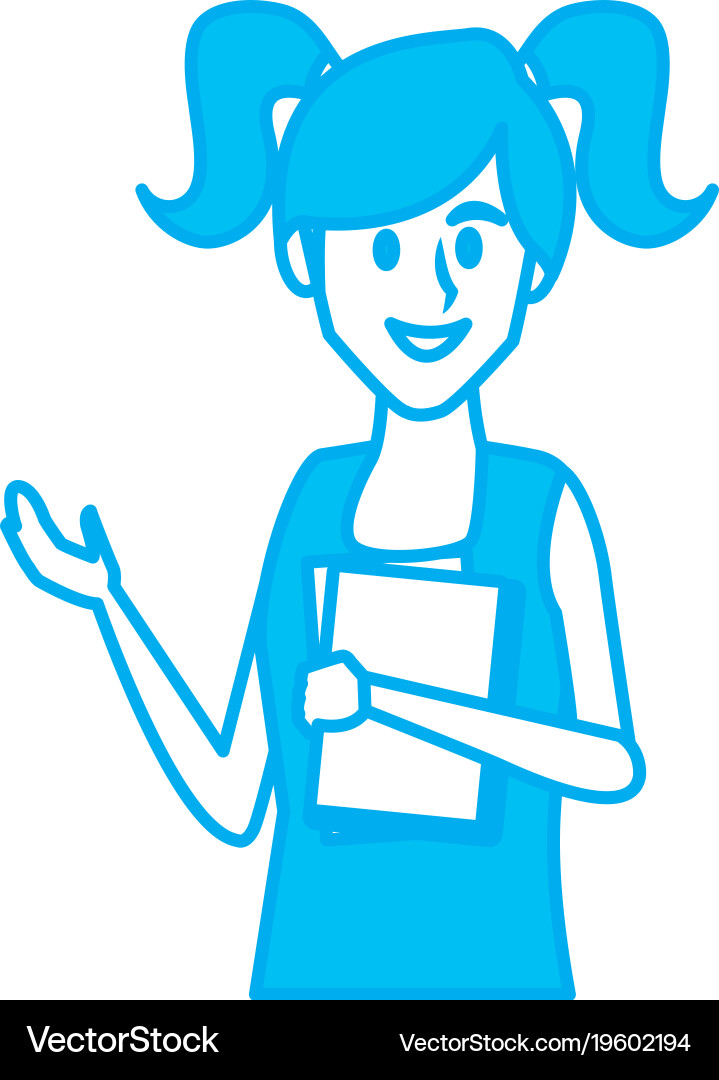 Young woman student cartoon Royalty Free Vector Image