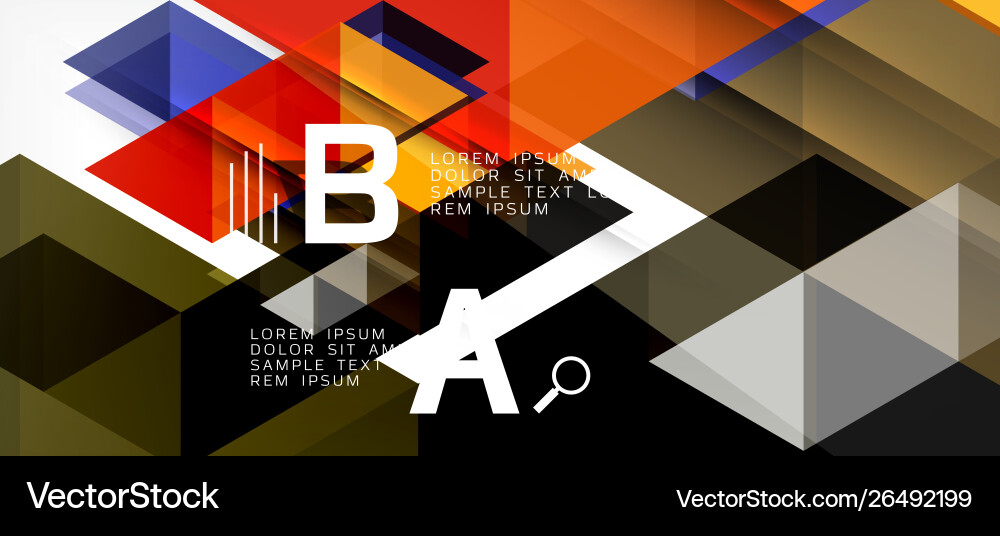 Abstract triangle pattern colorful backdrop Vector Image