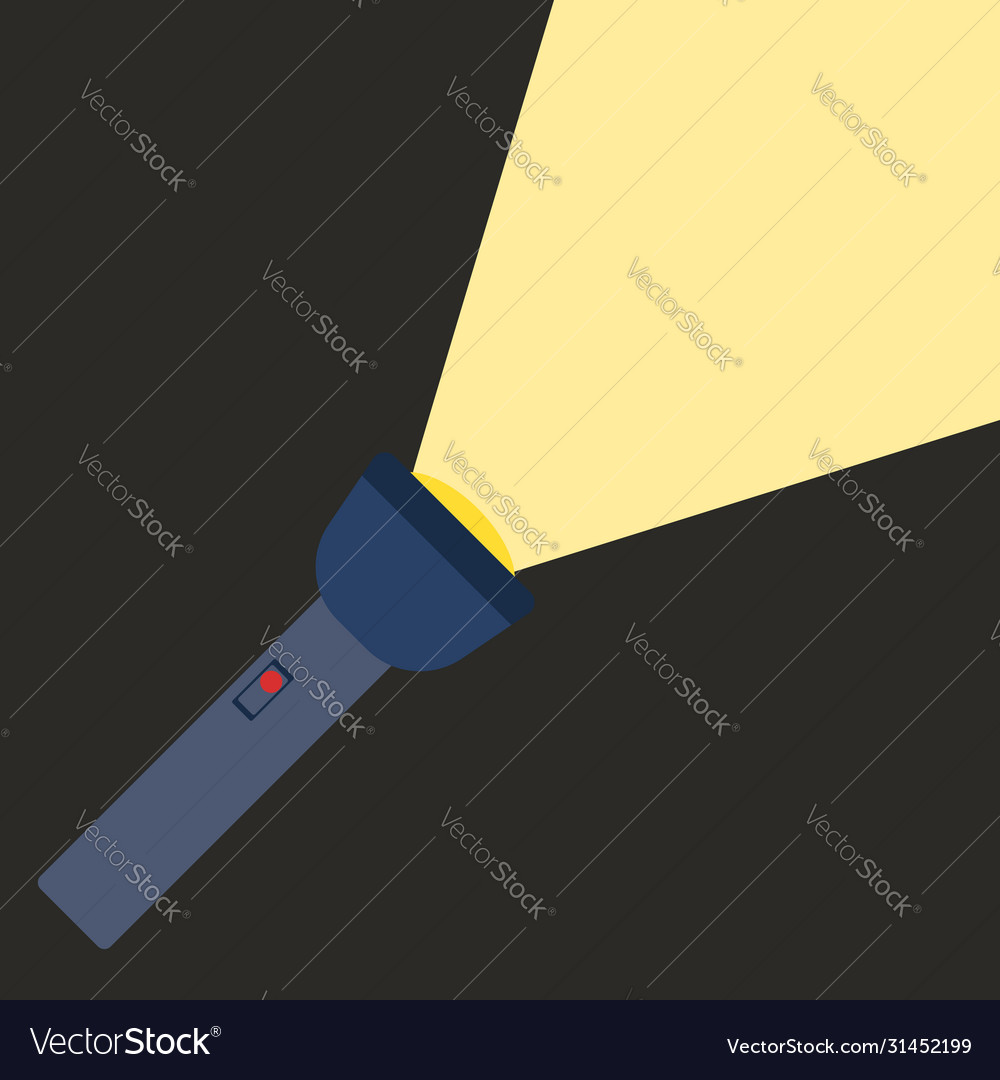 Flashlight on white background Royalty Free Vector Image