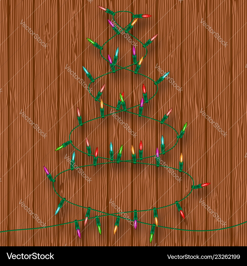 Glowing multicolored christmas lights christmas Vector Image