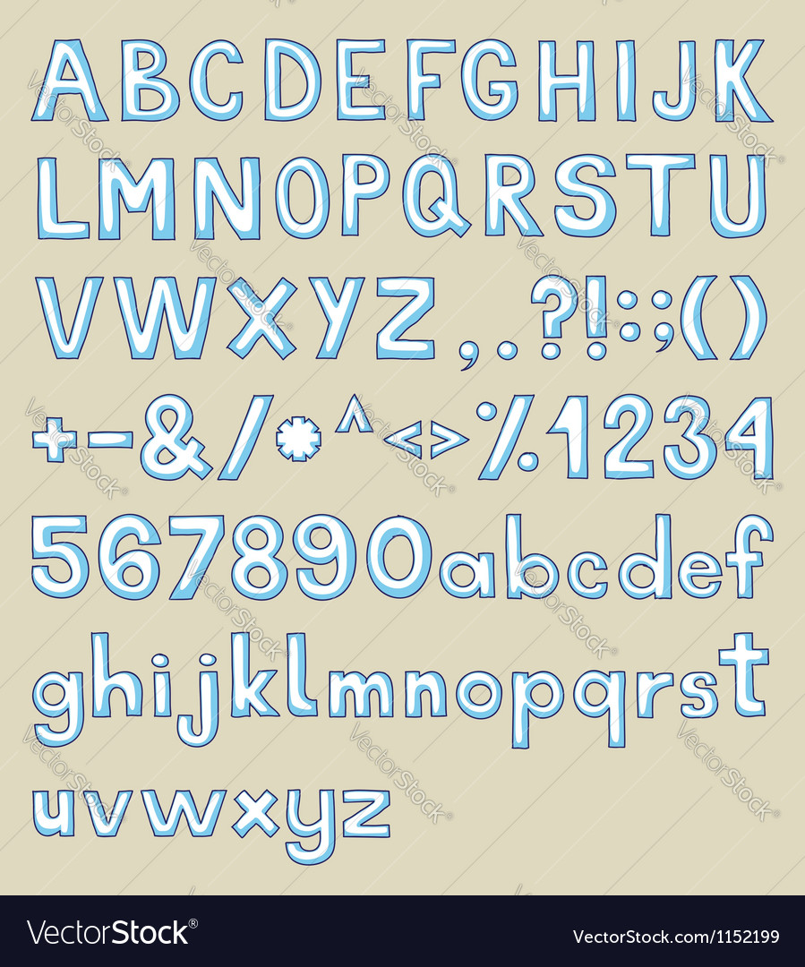 Handdrawn typeface Royalty Free Vector Image - VectorStock