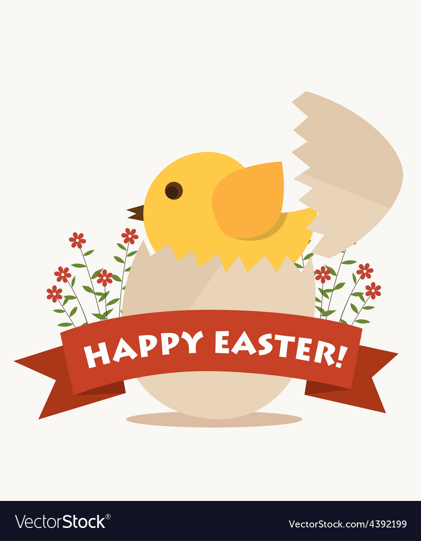 Happy Easter Cards With Egg Royalty Free Vector Image