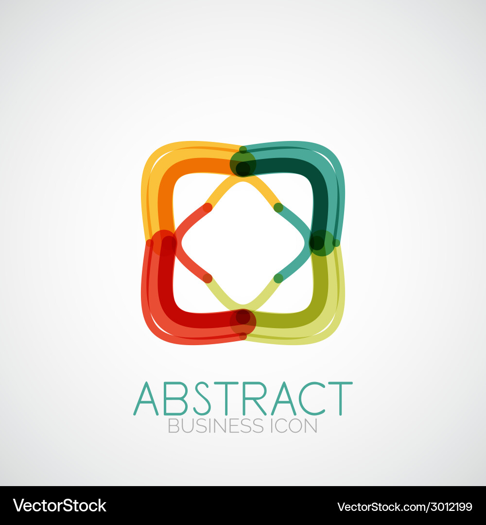 Symmetric abstract geometric shape Royalty Free Vector Image