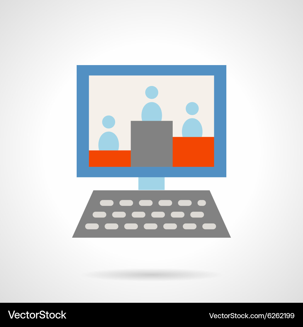 Web audience flat icon Royalty Free Vector Image