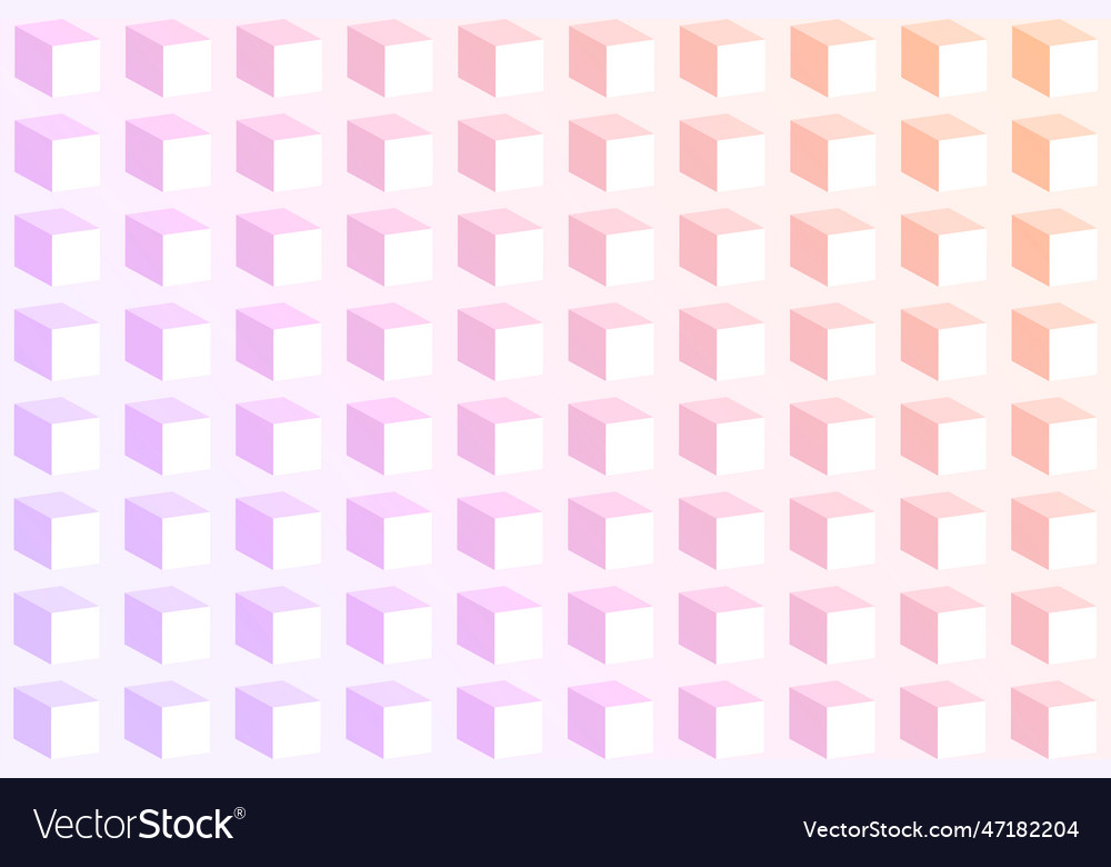 Abstract three dimensional cubic box pattern Vector Image