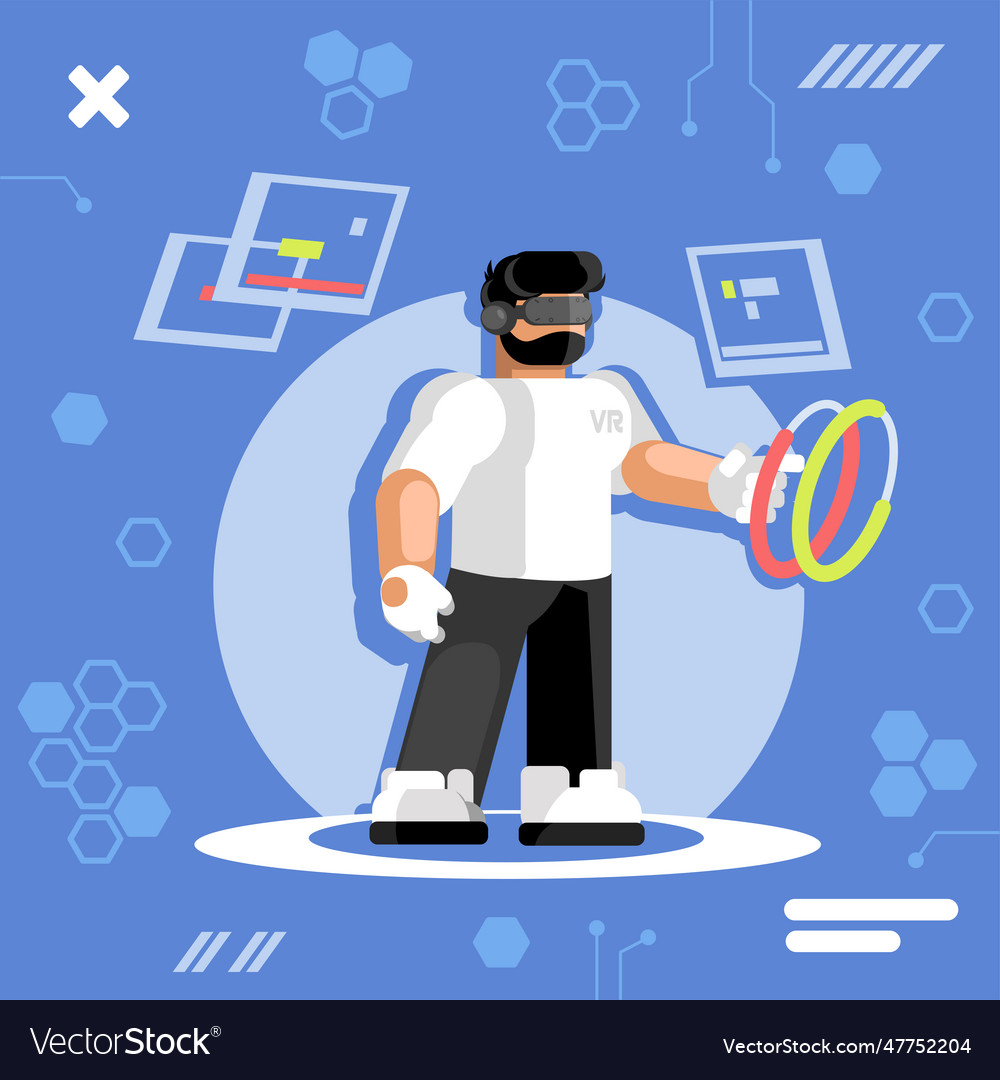 Vr interface Royalty Free Vector Image - VectorStock