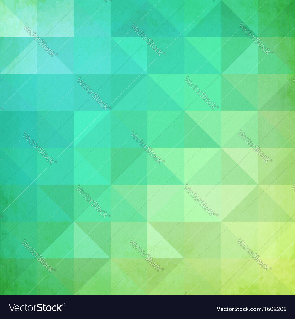 Abstract geometry trianglesgreen pattern Vector Image