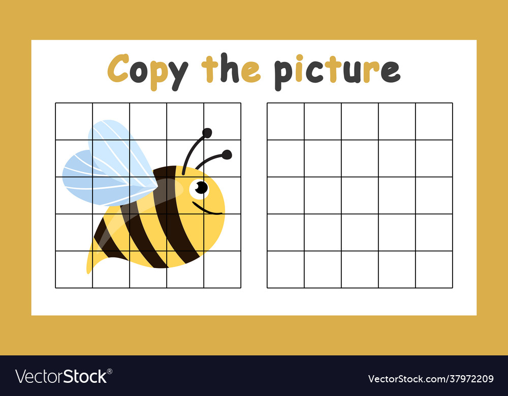 Copy picture educational game for children Vector Image
