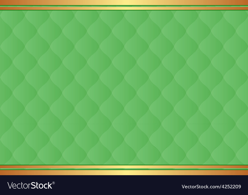 Green background with decorative pattern Vector Image