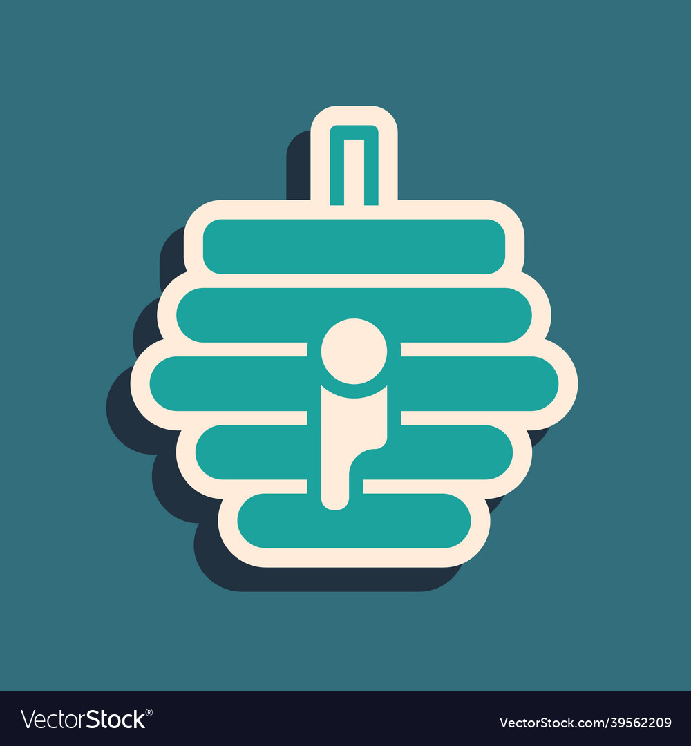 Green hive for bees icon isolated on Royalty Free Vector
