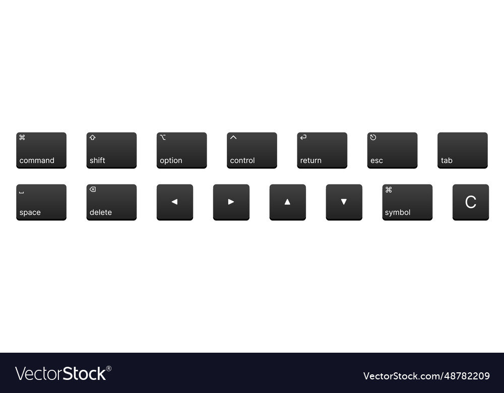 Ios numeric key icons Royalty Free Vector Image Ios numeric key icons Royalty Free Vector Image
