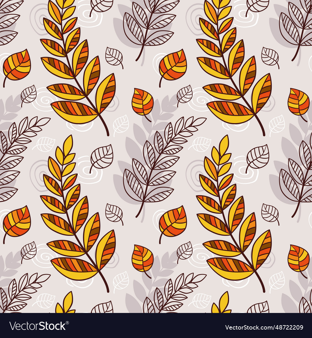 Pattern autumn leaves Royalty Free Vector Image