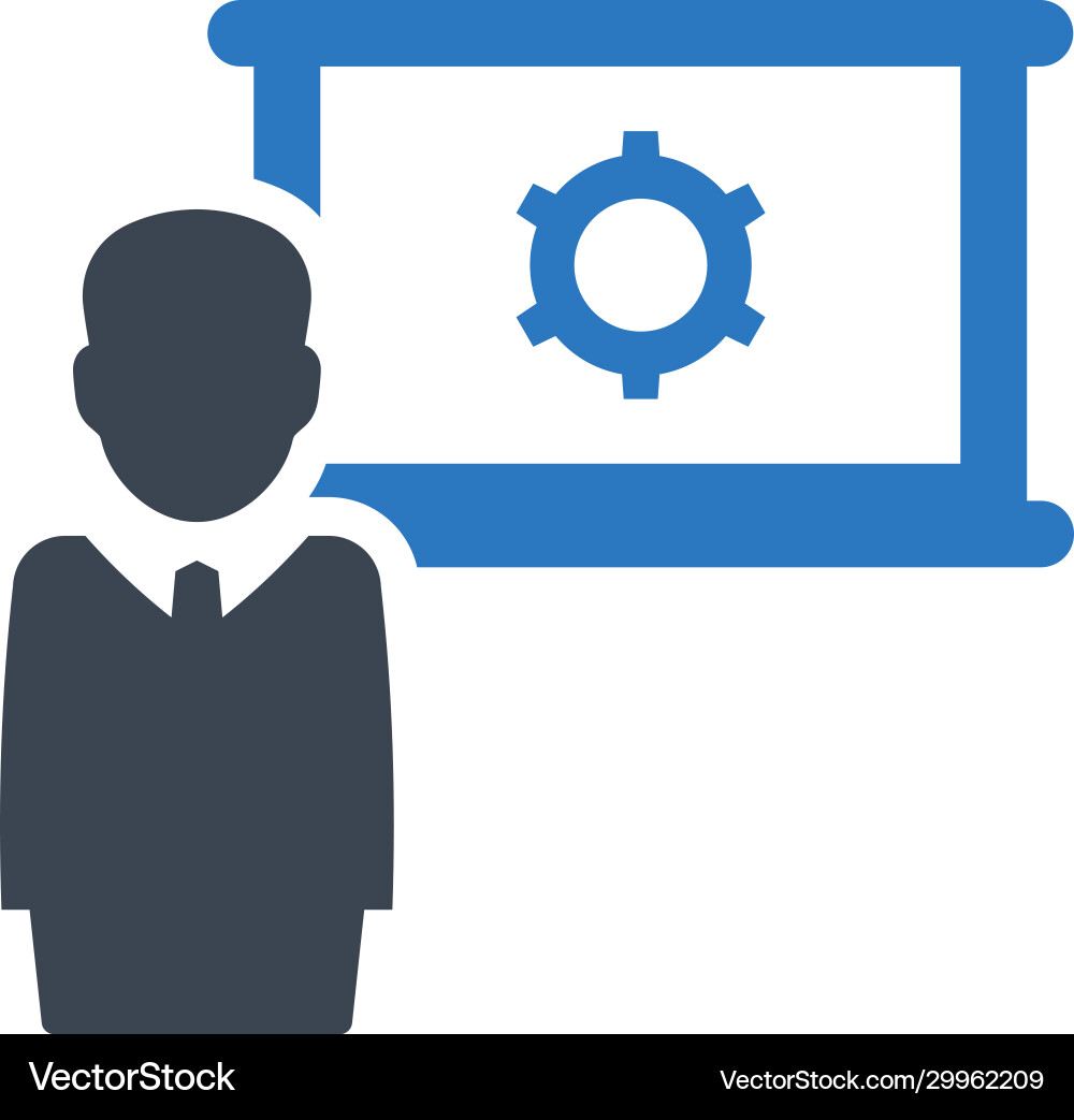 Seo training icon Royalty Free Vector Image - VectorStock
