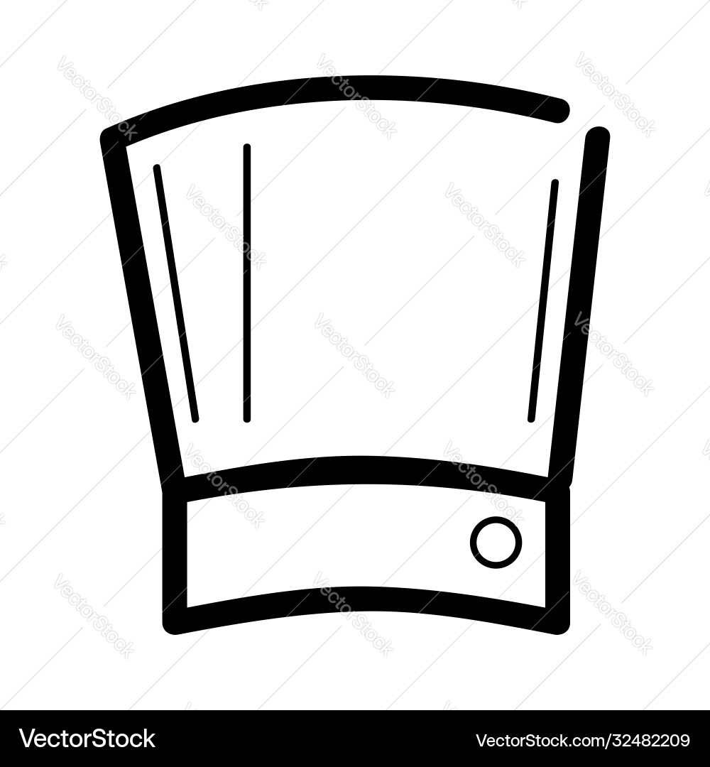 Simple doodle icon style chef hat Royalty Free Vector Image