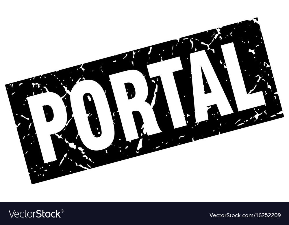 Square grunge black portal stamp Royalty Free Vector Image