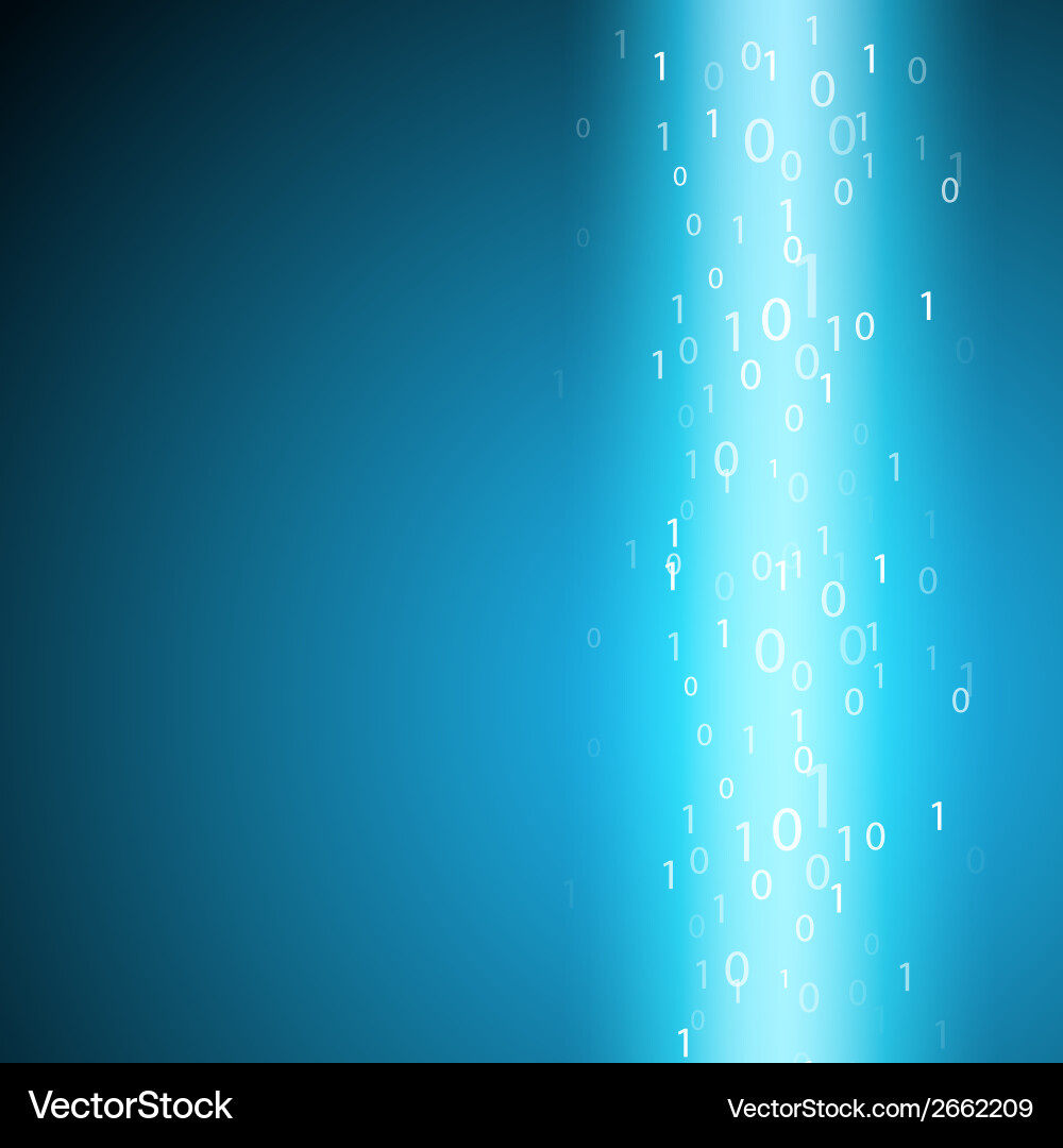 Stream of binary code Royalty Free Vector Image