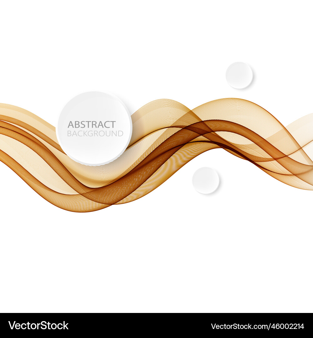 Beautiful golden wave on white background design Vector Image