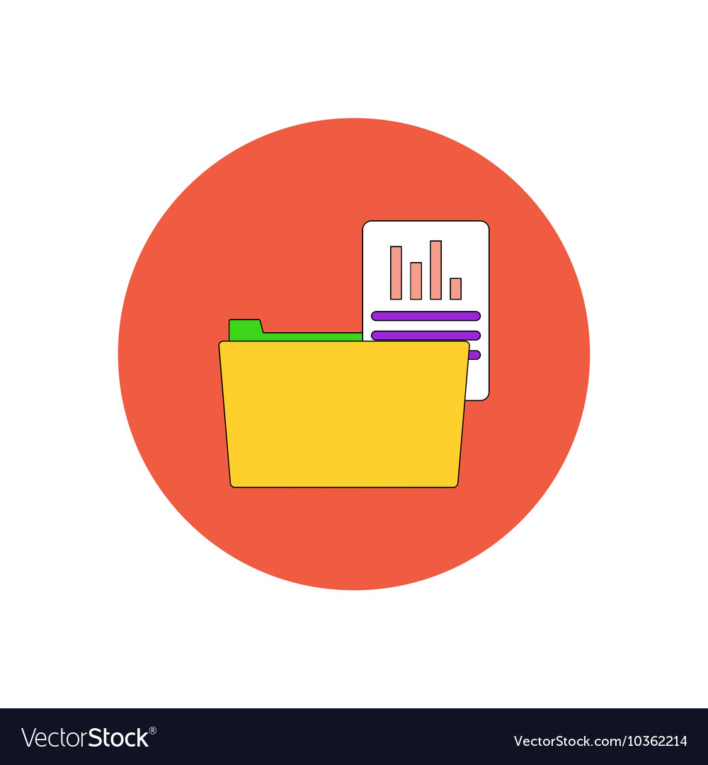 In flat design of file Royalty Free Vector Image